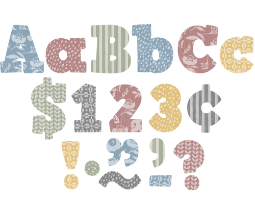 Classroom Cottage Bold Block 4" Letters | Terrific Teaching To