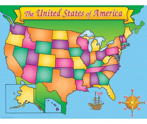 USA MAP FRIENDLY CHART | Terrific Teaching To