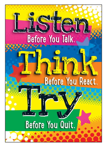 Listen Before You Talk... Poster | Terrific Teaching To