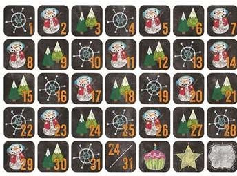 Winter Calendar Cutouts | Terrific Teaching To