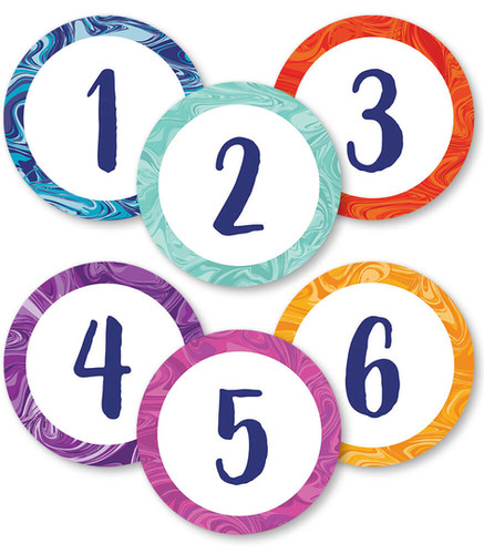 Marble Swirl Numbers Magnetic Cutouts | Terrific Teaching To