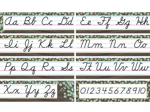 Eucalyptus Cursive Alphabet | Terrific Teaching To