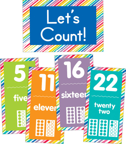Just Teach Number Cards Bulletin Board Set | Terrific Teaching To