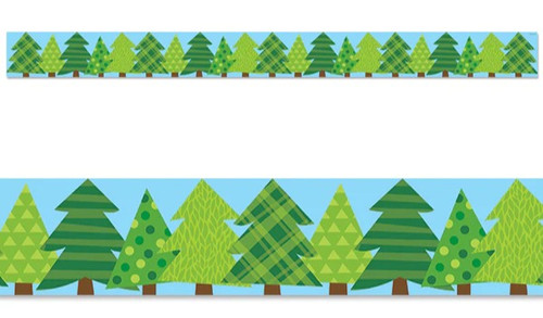 Patterned Pine Trees EZ Border | Terrific Teaching To