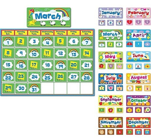 Complete Calendar Kit Bulletin Board Set | Terrific Teaching To