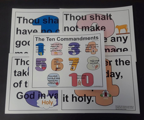TEN COMMANDMENTS WITH NUMBERS | Terrific Teaching To