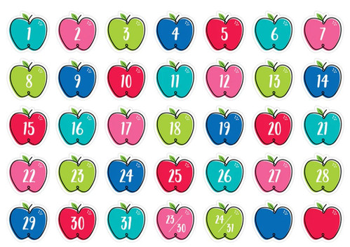 Doodle Apples Calendar Days | Terrific Teaching To