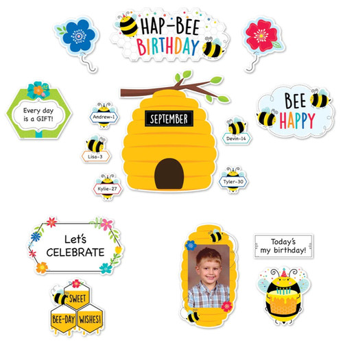 Birthday Bees Mini Bulletin Board Set | Terrific Teaching To