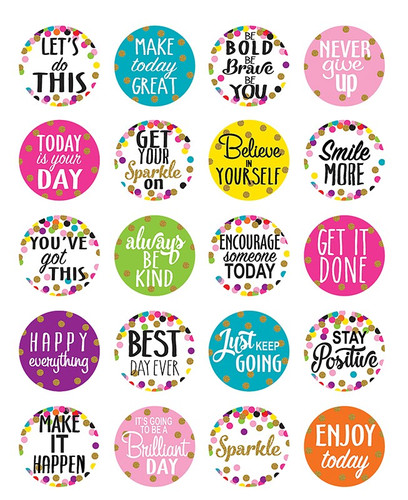 Confetti Words to Inspire Planner Stickers | Terrific Teaching To
