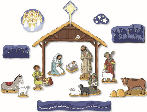 Nativity Christmas Bulletin Board | Terrific Teaching To