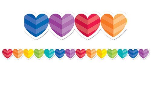 Rainbow Hearts Border | Terrific Teaching To
