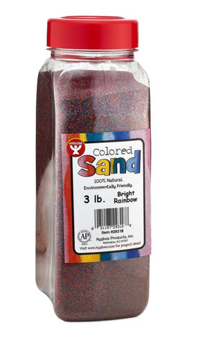 Colored Sand - Bright Rainbow, 3 lb. Container | Terrific Teaching To