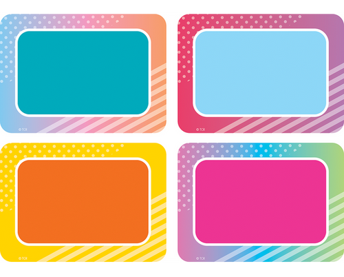 Colorful Vibes Name Tags/Labels - Multi-Pack | Terrific Teaching To