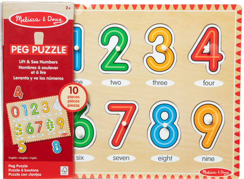 Numbers Peg Puzzle - 10 pieces | Terrific Teaching To