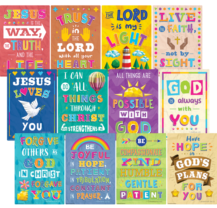 Bible Verses Poster Pack | Terrific Teaching To