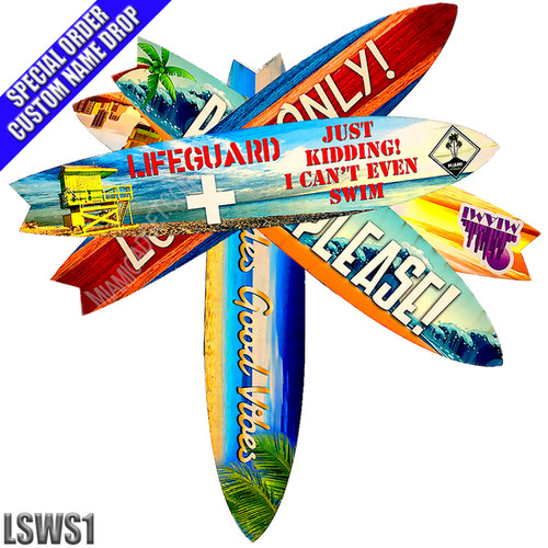 Wood Surf Signs