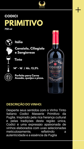 Codici Primitivo di Puglia | Rafaelico Vinhos