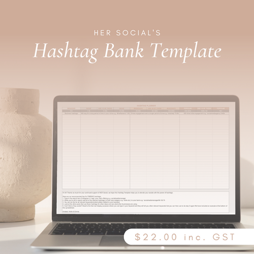 Hashtag Bank Template | HER Social