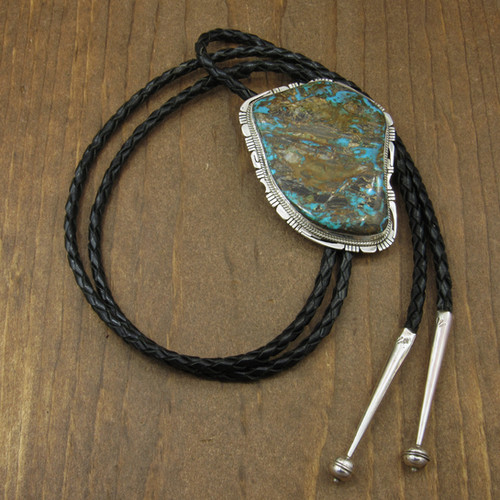 Amazing Navajo Sterling Silver and Turquoise Bolo Tie by P. Sanchez ...