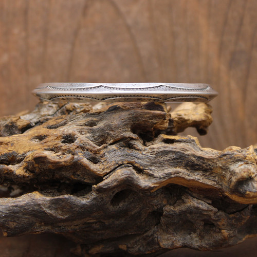 Navajo Sterling Silver Triangle Wire Cuff Bracelet Signed Tahe | Mac's ...