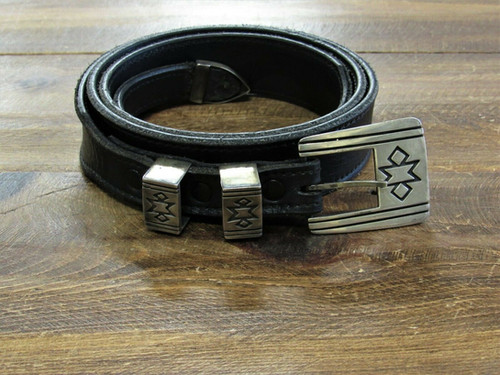 Southwestern Sterling Silver Ranger Set Belt | Mac's Indian Jewelry