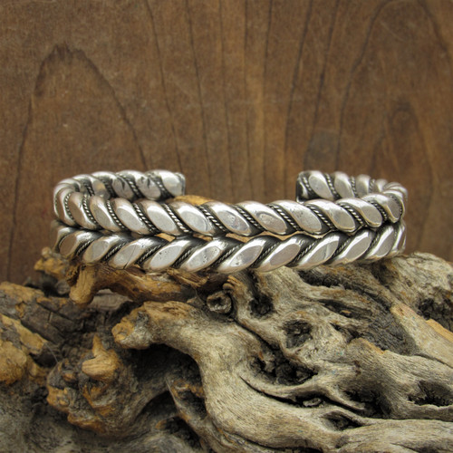 Sterling Silver Twisted Wire Southwest Cuff Bracelet | Mac's Indian Jewelry