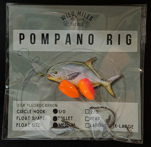 Medium Pompano Rig - Pink and Orange | Wild Miles Tackle