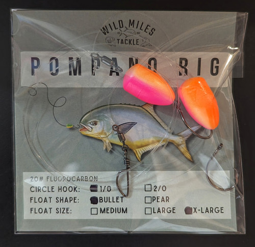 Extra Large Pompano Rig - Pink and Orange | Wild Miles Tackle