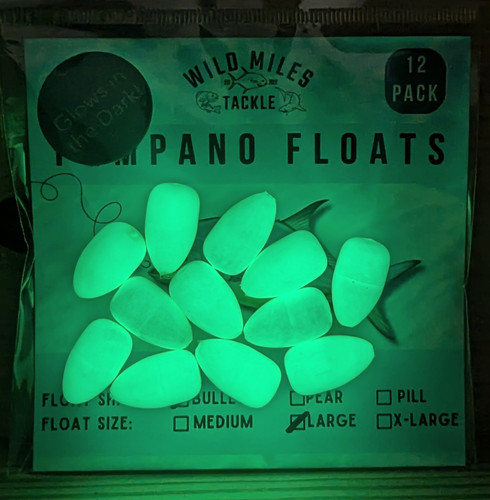 Glow in the Dark Large Bullet Floats - Green | Wild Miles Tackle