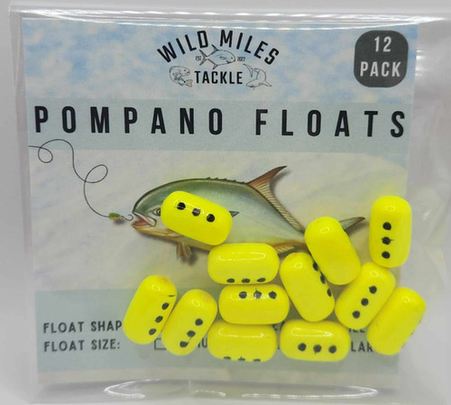 Large Pill Floats - Yellow with Dots | Wild Miles Tackle