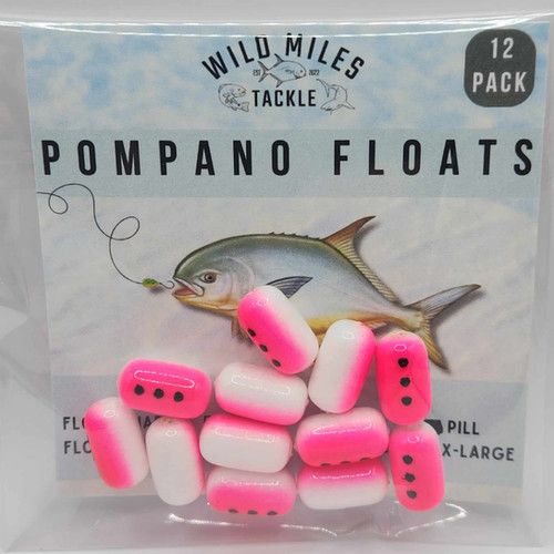 Large Pill Floats - Pink and White with Dots | Wild Miles Tackle