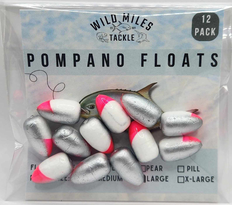 Large Bullet Floats (12pk) - Silver/Pink/White | Wild Miles Tackle