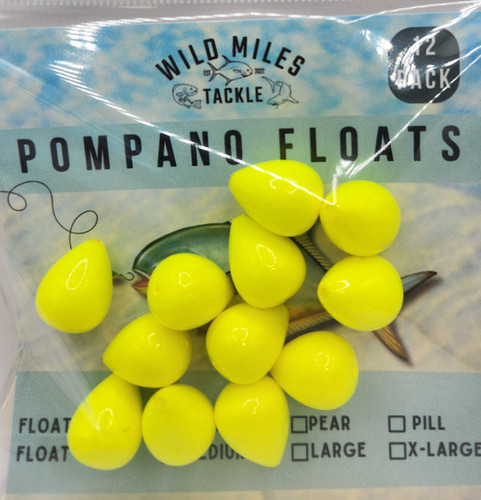 Large Pear Floats - Yellow | Wild Miles Tackle