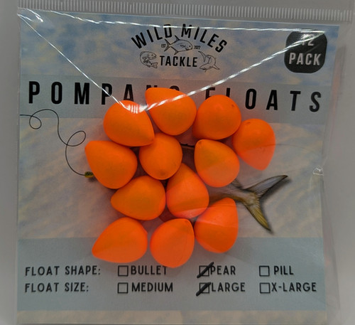 Large Pear Floats - Orange | Wild Miles Tackle