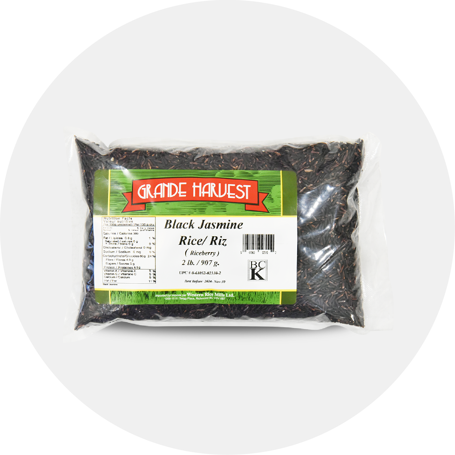 GRANDE HARVEST Black Jasmine Rice