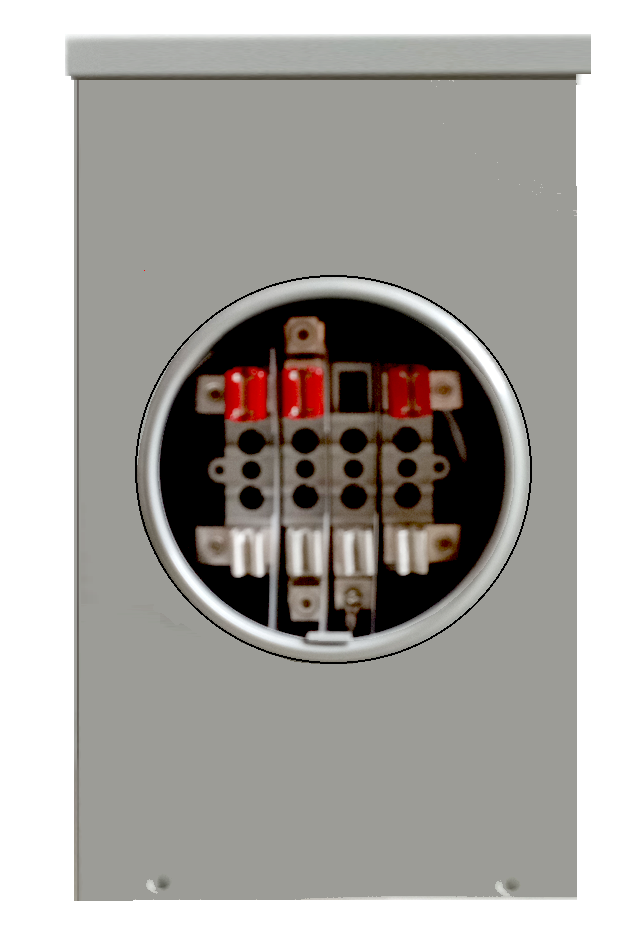 Hydel 3 Phase 100 Amp Meter base | Hanks Elec. Surplus