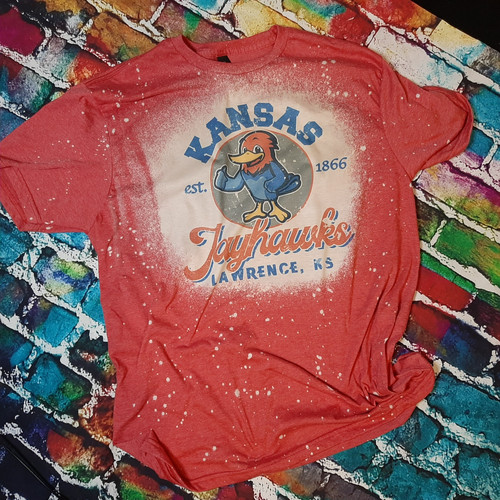 Kansas Jayhawks Vintage | Red Bleach Tee | My Site