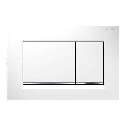 Geberit Sigma 20 Square Dual Flush Push Plate - White w/ Bright Border ...