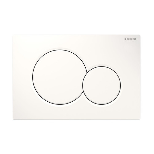 Geberit Sigma 01 Round Dual Flush Push Plate - White | ferrara