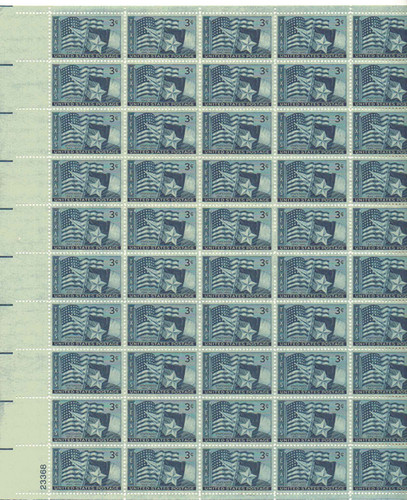 938 - 3¢ Flags of TX Unused | Markest Stamp Co.