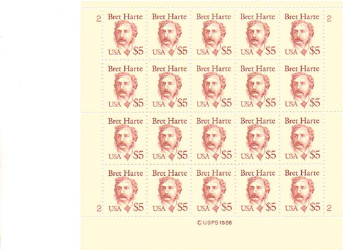 2196 - $5 Bret Harte Unused | Markest Stamp Co.