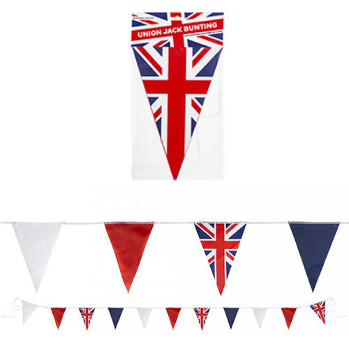 UNION JACK RAYON TRIANGULAR BUNTING 20 INCH | Baldwins