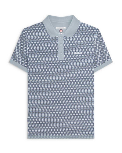 Lambretta Menswear - Geo Roundel Polo in Dusky Blue | Baldwins