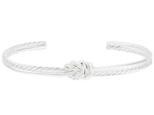 Silver Twist Knot Cuff Bangle (IBAN1871) - INDULGENCE | Baldwins