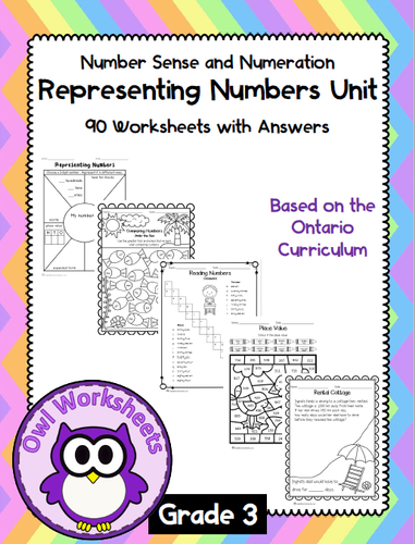 Representing Numbers Worksheets Grade 3 | OwlWorksheets.ca