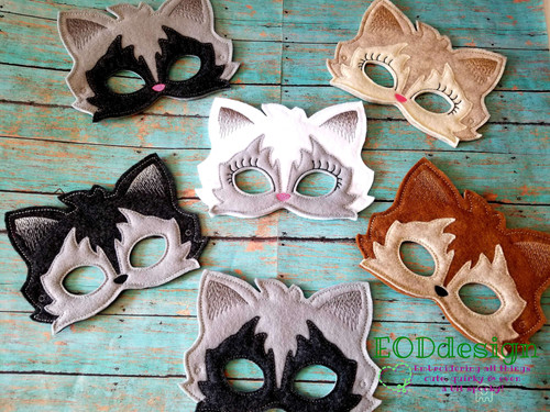 Grey, Artic, Russet Wolf Felt Masks | EODdesignhttps://static.wixstatic ...