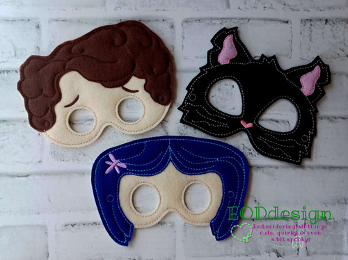 Button Girl, Scaredy Cat and Boyfriend Felt Mask | EODdesignhttps ...