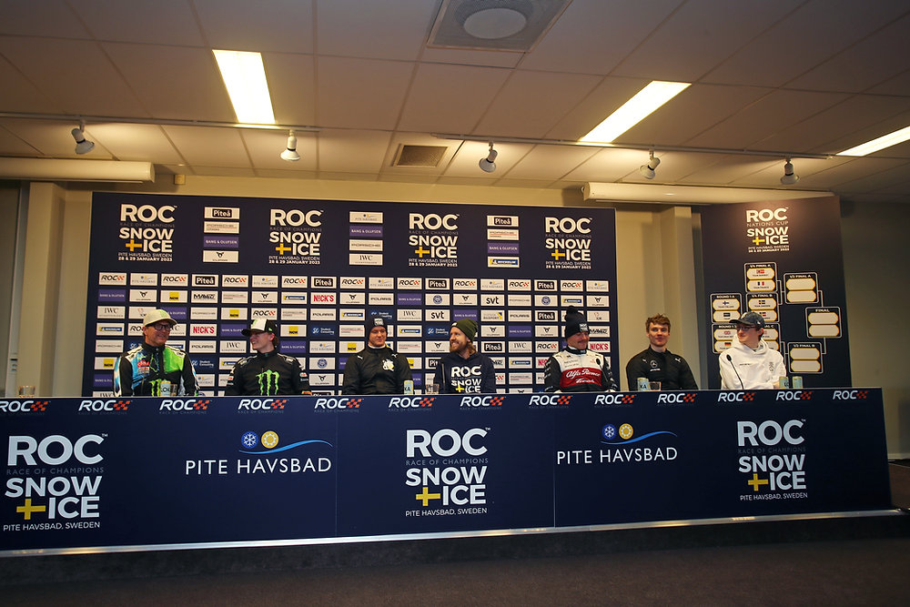 Motorsport legends warm up for ROC World Final on Swedish ice