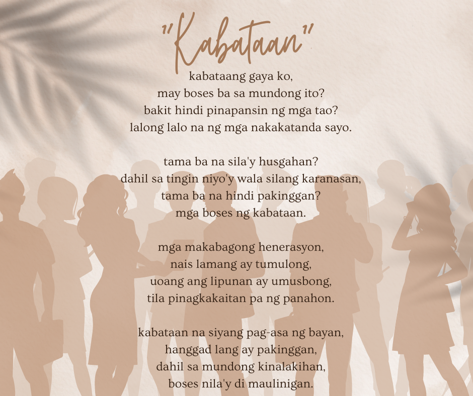 Boses ng kabataan, tinig ng katotohanan sa bayan
