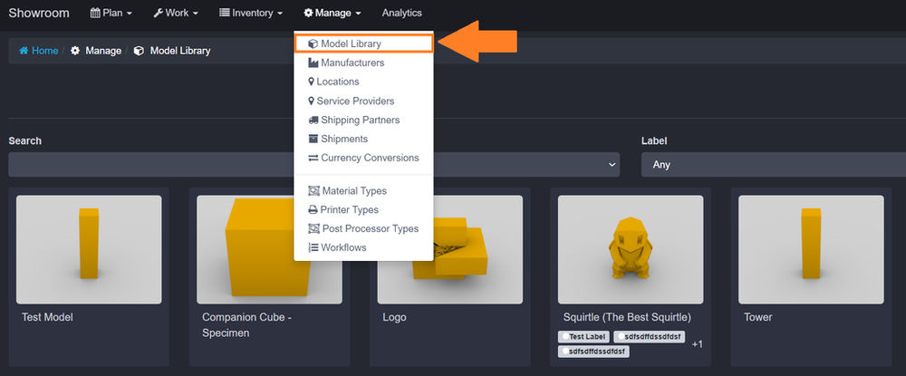 Model Library | Authentise